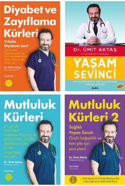 Ümit Aktaş 4 Kitap Set (Diyabet ve Zayıflama Kürleri, Yaşam Sevinci, Mutluluk Kürleri 1-2) Ümit Aktaş 4 Kitap Set (Diyabet ve Zayıflama Kürleri, Yaşam Sevinci, Mutluluk Kürleri 1-2)
