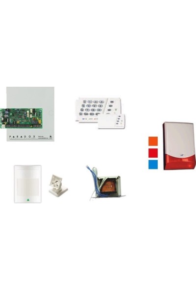 Paradox Alarm Seti Kablolu Paradox SP4000 Kontrol Paneli+Trafo+Pır+Siren Paradox Alarm Seti Kablolu Paradox SP4000 Kontrol Paneli+Trafo+Pır+Siren