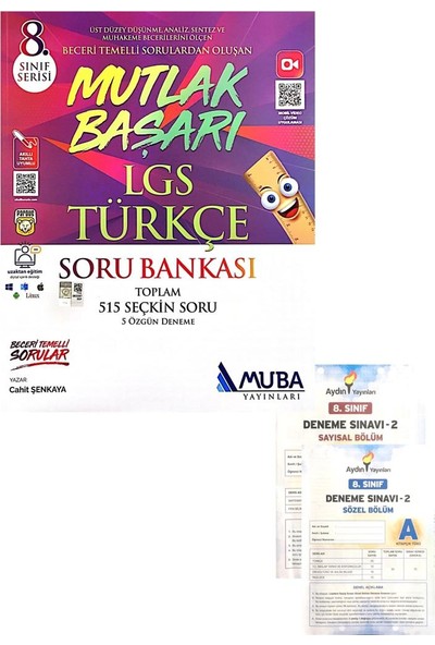 Muba Yayınları Mutlak Başarı 8. Sınıf Türkçe Soru Bankası(Aydın Yayınları Denemeli) Muba Yayınları Mutlak Başarı 8. Sınıf Türkçe Soru Bankası(Aydın Yayınları Denemeli)