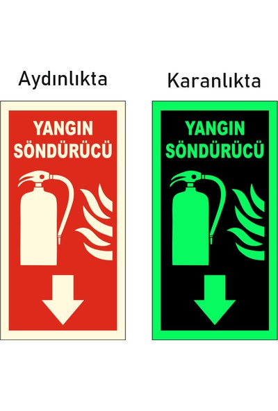 Gündoğdu Fotolümen Fosforlu Yangın Söndürücü Levhası Gündoğdu Fotolümen Fosforlu Yangın Söndürücü Levhası