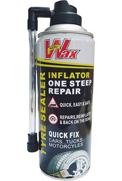 BTM Otomotiv Wax Lastik Patlak Tıkayıcı Tamir Köpüğü Onarıcı Sprey 450 ml