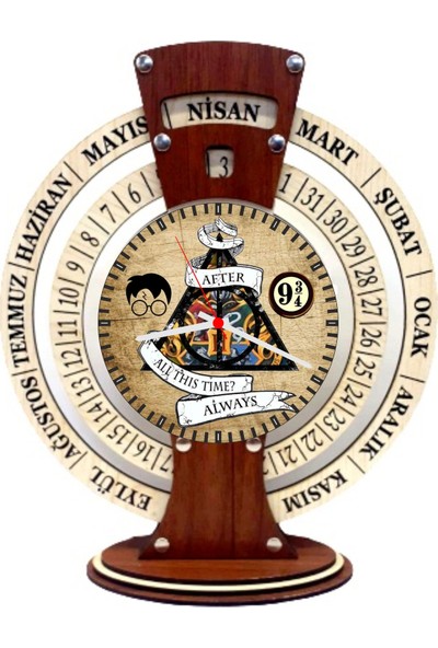 Serem Hediyelik Sonsuz Maya Takvimli Saat Harry Potter Çs