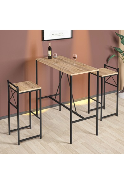 Cosargroup Bar Masası Mutfak Yemek Masası 2 Kişilik Bar Masa Sandalye Takımı Cosargroup Bar Masası Mutfak Yemek Masası 2 Kişilik Bar Masa Sandalye Takımı