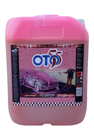 Oto 55 Pembe Köpük Fırçasız Oto Şampuanı OTO55 20 kg Oto 55 Pembe Köpük Fırçasız Oto Şampuanı OTO55 20 kg