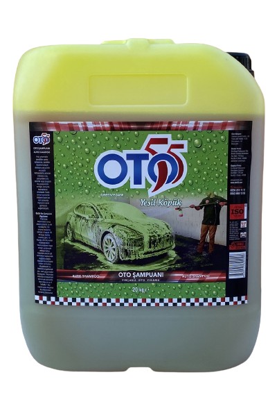Oto 55 Yeşil Köpük Fırçasız Oto Şampuanı Oto 55 Yeşil Köpük Fırçasız Oto Şampuanı