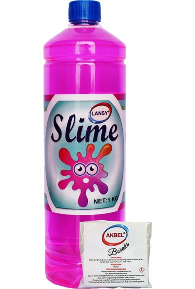 Lansy zıp zıp slime fosforlu pembe 1 kg + boraks Lansy zıp zıp slime fosforlu pembe 1 kg + boraks