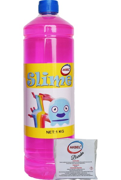 Akbel şaka hamuru slime fosforlu pembe 1 kg + boraks Akbel şaka hamuru slime fosforlu pembe 1 kg + boraks