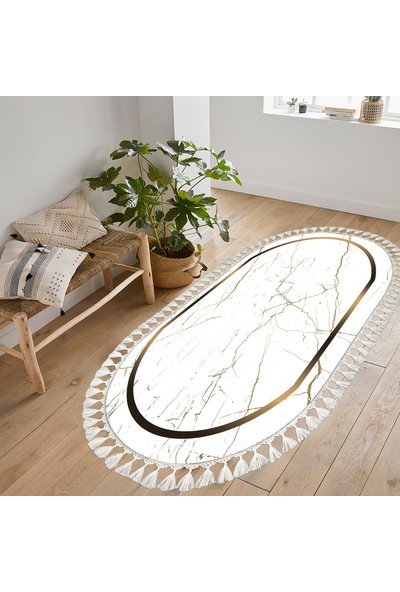 Yıkanabilir Kaymaz Tabanlı Antibakteriyel Oval Halı Yıkanabilir Kaymaz Tabanlı Antibakteriyel Oval Halı