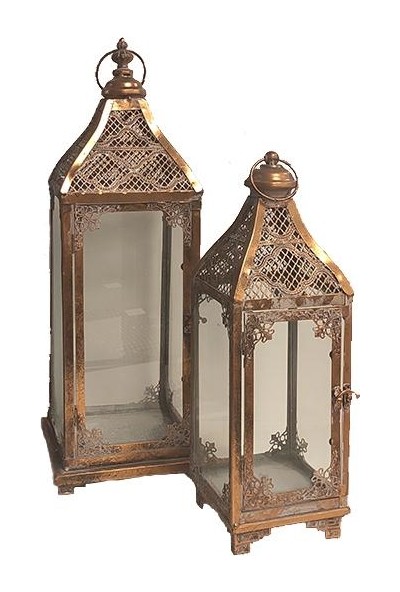 Biev Metal Bakır Ikili Fener 60CM