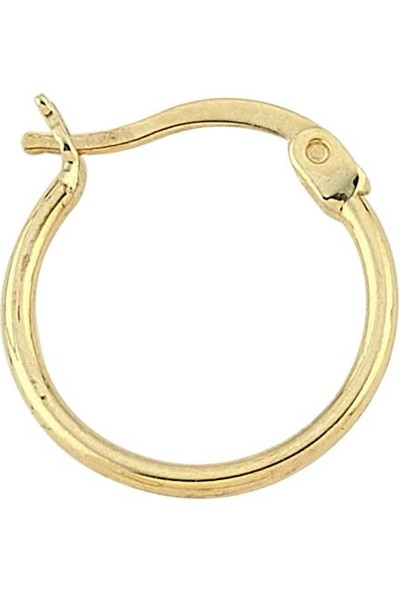 Kuyucu Tekli Parlak 9 Ayar Altın Halka Küpe 13 mm Kuyucu Tekli Parlak 9 Ayar Altın Halka Küpe 13 mm