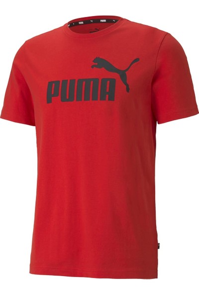 Puma Ess Logo Tee Erkek T-Shirt Hıgh Rısk Red