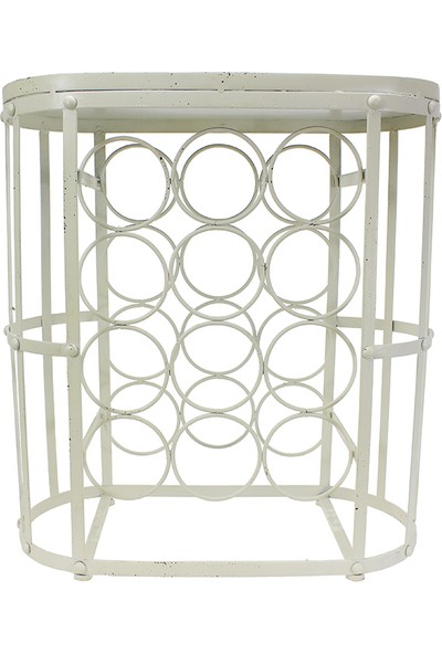 Tmall Home Design Tmall Home Eskitme Metal Şaraplık Rafı Krem Tmall Home Design Tmall Home Eskitme Metal Şaraplık Rafı Krem
