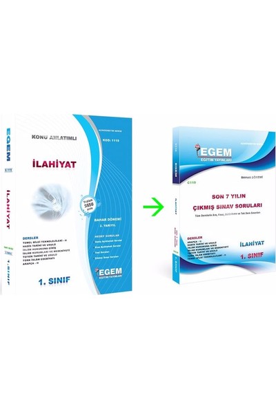 Egem Yayınları Ilahiyat 1. Sınıf 2. Yarıyıl Konu Anlatımlı Çözümlü Soru Bankası + Çıkmış Sorular Seti Bahar