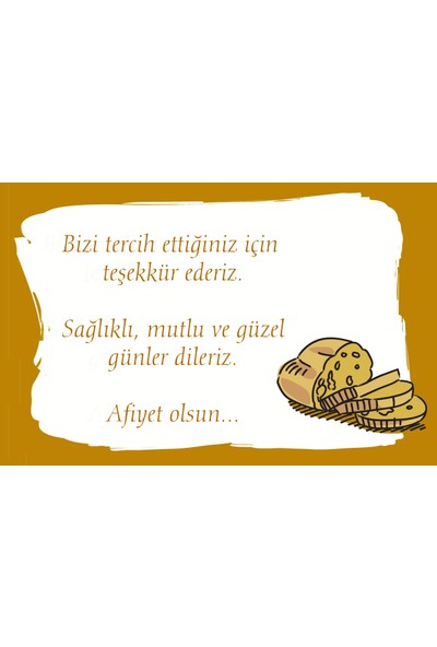 Tellgraf Teşekkür Kartı 5,5 x 8,5 cm