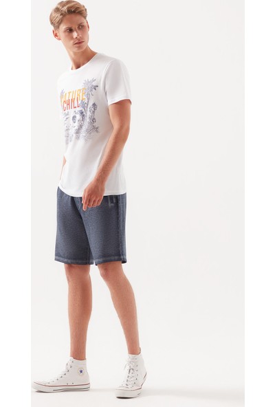 Mavi Erkek Lacivert Örme Şort 065479-28417