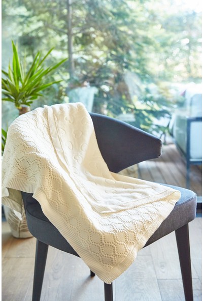 Arma House Çift Taraflı Beyaz Havlu Battaniye 90 x 110 cm