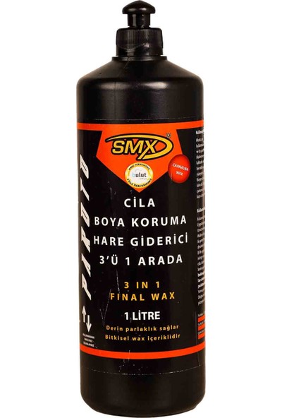 Smx 3'ü 1 Arada Araç Cila-Boya Koruma ve Hare Giderici 1 L Smx 3'ü 1 Arada Araç Cila-Boya Koruma ve Hare Giderici 1 L