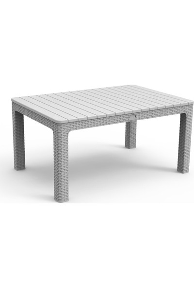 Violet Balkon Bahçe Plaj Şezlong Rattan Orta Sehpa Beyaz 60 x 90 cm