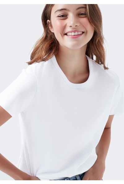 Mavi Kadın Doğa Dostu Beyaz Tişört 1600282-620 Mavi Kadın Doğa Dostu Beyaz Tişört 1600282-620