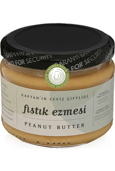 Kaptan'ın Ceviz Çiftliği Tarımda Kadın Yerli Yer Fıstığı Ezmesi -Şekersiz 280 gr Kaptan'ın Ceviz Çiftliği Tarımda Kadın Yerli Yer Fıstığı Ezmesi -Şekersiz 280 gr