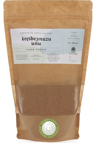 Kaptan'ın Ceviz Çiftliği Tarımda Kadın Keçiboynuzu Unu 400 gr Kaptan'ın Ceviz Çiftliği Tarımda Kadın Keçiboynuzu Unu 400 gr