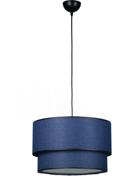 Lumexx Hasır Lacivert Büyük Pasta Abajur