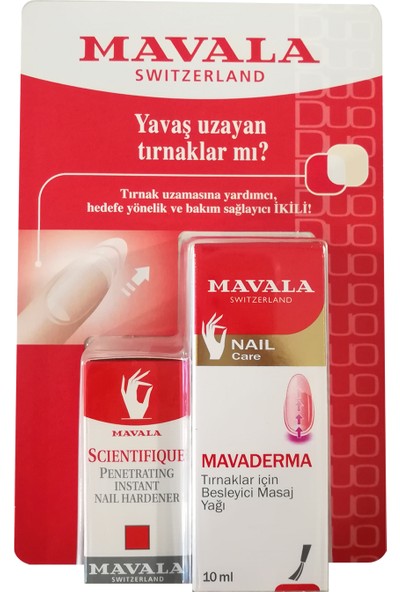 Mavala Nail Care Besleyici Masaj Yağı 10 ml + Tırnak Serleştirici