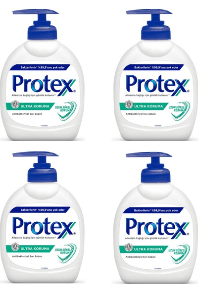 Protex Antibakteriyel Sıvı Sabun Ultra Koruma 300 ml 4 Adet Protex Antibakteriyel Sıvı Sabun Ultra Koruma 300 ml 4 Adet