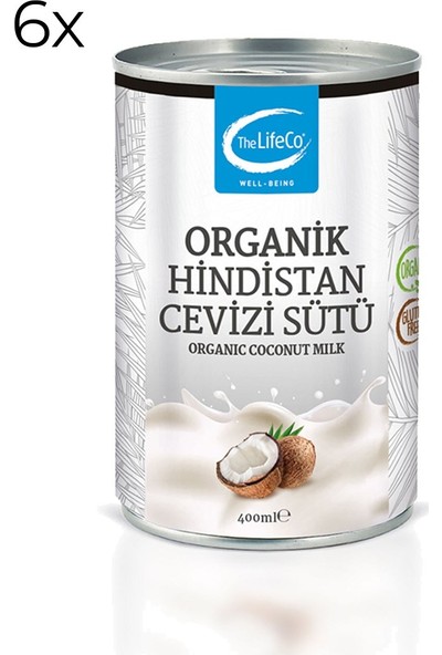 Thelifeco Hindistan Cevizi Sütü 6 x 400 ml