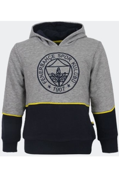 Fenerium Çocuk Tribun Sari Biyeli Logo Sweatshirt