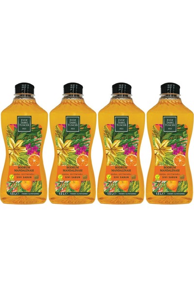 Eyüp Sabri Tuncer Bodrum Mandalinası 1,5 lt Sıvı Sabun x 4 Adet Eyüp Sabri Tuncer Bodrum Mandalinası 1,5 lt Sıvı Sabun x 4 Adet