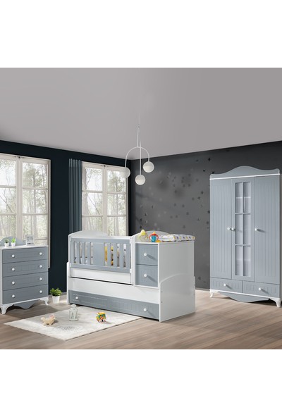 Setay Bebek Odası, Apollo Bebek Odası Takımı, 3 Kapılı Dolap Setay Bebek Odası, Apollo Bebek Odası Takımı, 3 Kapılı Dolap