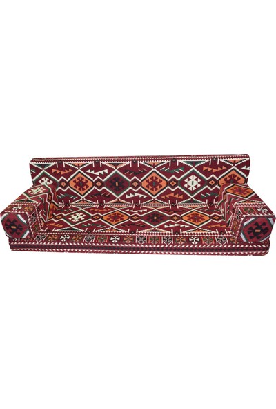 Bolvadin Şark Köşesi MTK415-402 Şark Köşesi Bordo Halı Ds. Dörtlü Minder Tk. 180LİK