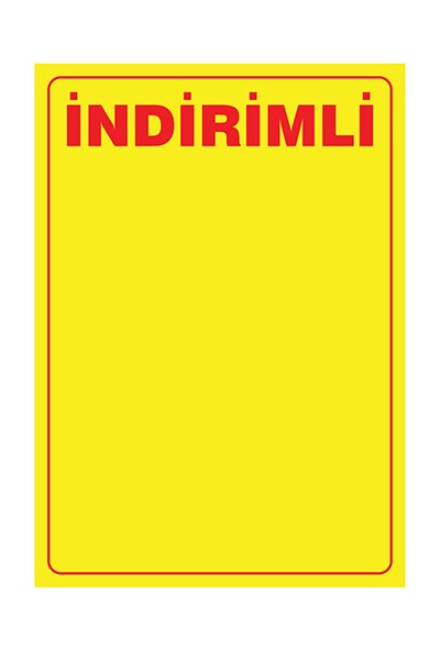 On Roll Paper Kuşe A4 Sarı ''İndirim'' Etiketi 1000 Adet On Roll Paper Kuşe A4 Sarı ''İndirim'' Etiketi 1000 Adet