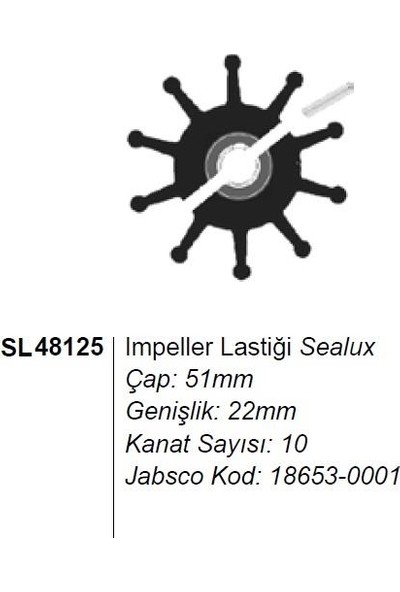 Sealux Impeller Lastiği (JB-18653-0001)