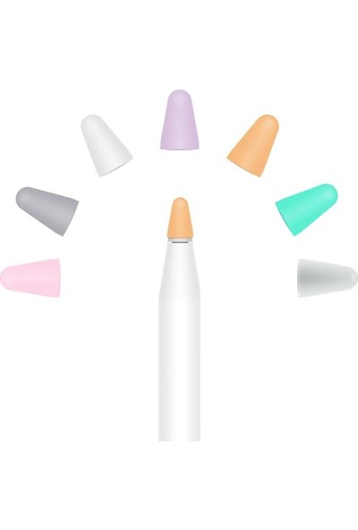 Vendas Apple Pencil Tip Cover 8 Adet Renkli Silikon Koruyucu Uç Vendas Apple Pencil Tip Cover 8 Adet Renkli Silikon Koruyucu Uç
