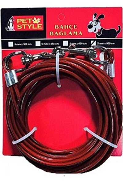 Frame Köpek Uzatma Bahçe Bağlama Çelik Halat 9 Metre