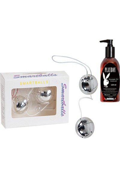 Loveshop Smart Balls ve Metal Anal ve Vajinal 2'li Top ve Playboy Masaj Yağı