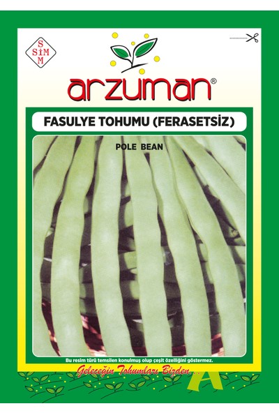 Arzuman Ferasetsiz Sırık Fasülye Tohumu 50 Gram