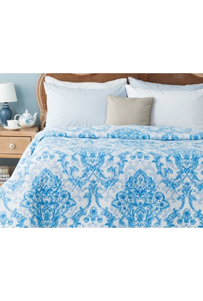 Madame Coco Richelle Çok Amaçlı Çift Kişilik Yatak Örtüsü - Mavi