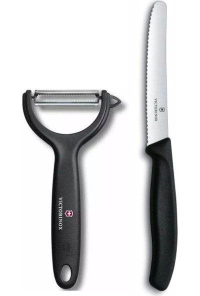 Victorinox Ikili Set - Dik Soyacak ve 11 cm Bıçak Victorinox Ikili Set - Dik Soyacak ve 11 cm Bıçak
