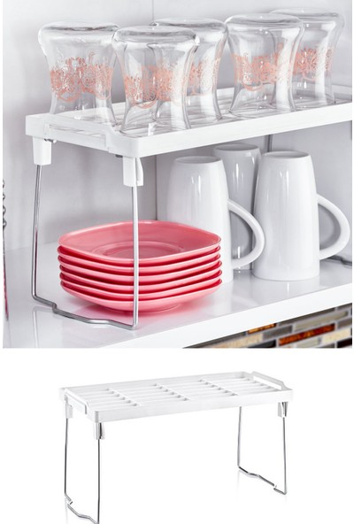 Pazarika Dolap İçi Raf Düzenleyici Mutfak Masası Tezgah Üstü Tabak Bardak Pazarika Dolap İçi Raf Düzenleyici Mutfak Masası Tezgah Üstü Tabak Bardak