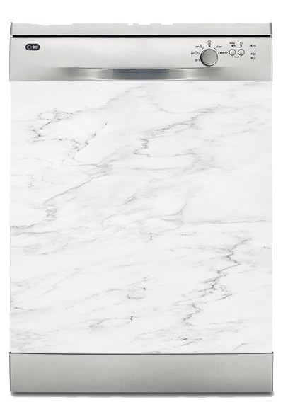 Jasmin2020 Bulaşık Makinesi Sticker Kaplama Etiketi Beyaz Mermer Deseni