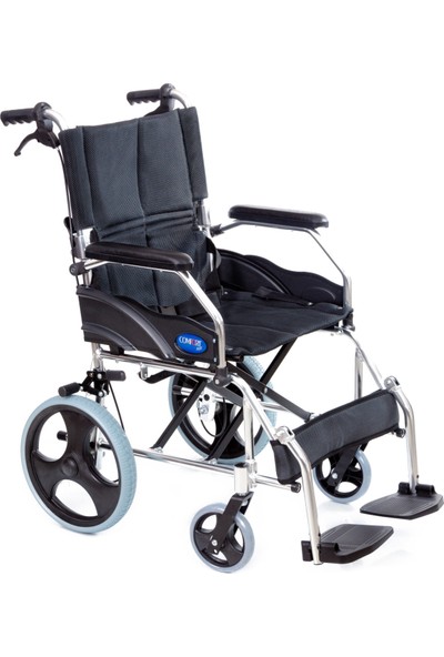 Comfort Plus KY863LAJ-A12 Alüminyum Transfer Özellikli Refakatçı Frenli Hafif Tekerlekli Sandalye Comfort Plus KY863LAJ-A12 Alüminyum Transfer Özellikli Refakatçı Frenli Hafif Tekerlekli Sandalye