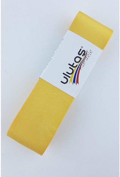 Ulutaş Sarı Grogren Kurdele 4 cm 10 mt Ulutaş Sarı Grogren Kurdele 4 cm 10 mt