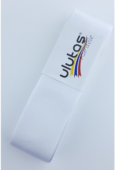 Ulutaş Beyaz Grogren Kurdele 4 cm 10 mt Ulutaş Beyaz Grogren Kurdele 4 cm 10 mt