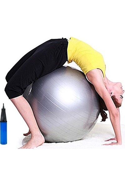 Biotech Gri Pilates Topu - Pompa Hediyeli 65 cm Yoga Topu Spor Salonu Denge Topu Dayanıklı Fitness Top Biotech Gri Pilates Topu - Pompa Hediyeli 65 cm Yoga Topu Spor Salonu Denge Topu Dayanıklı Fitness Top