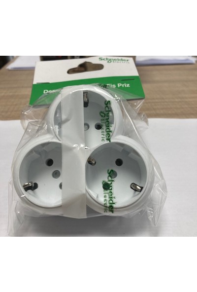 Schneider 3 Lü Topraklı Fiş Priz - 2 Adet