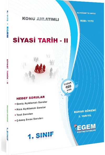 Egem Yayınları Siyasi Tarih-Iı Konu Anlatımlı Soru Bankası-Bahar Dönemi (2. Yarıyıl) Egem Yayınları Siyasi Tarih-Iı Konu Anlatımlı Soru Bankası-Bahar Dönemi (2. Yarıyıl)