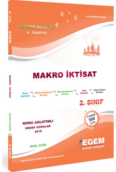 Egem Yayınları Makro Iktisat Konu Anlatımlı Soru Bankası Bahar Dönemi (4. Yarıyıl) Egem Yayınları Makro Iktisat Konu Anlatımlı Soru Bankası Bahar Dönemi (4. Yarıyıl)